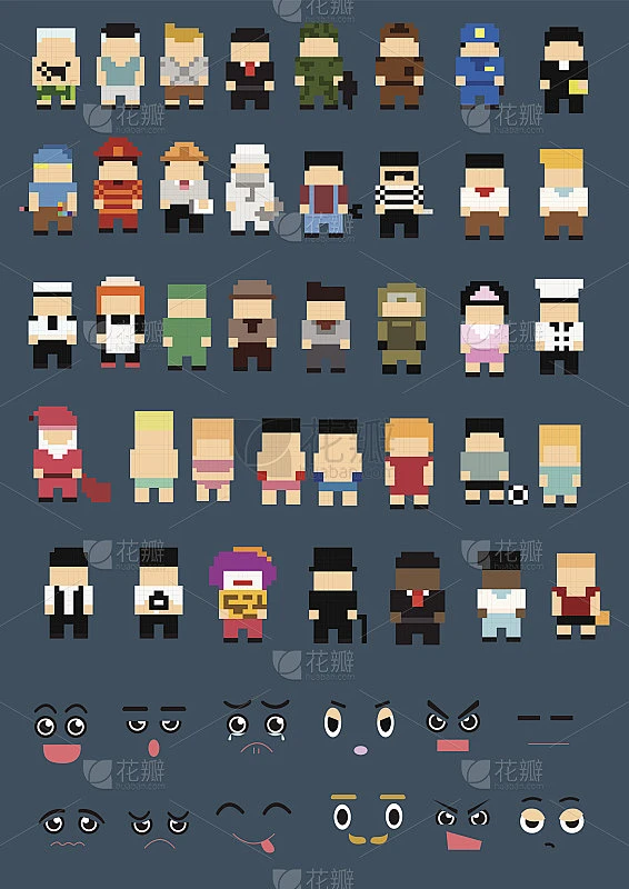 Collection-Character-of-my-Job-Pixel素材-花瓣网