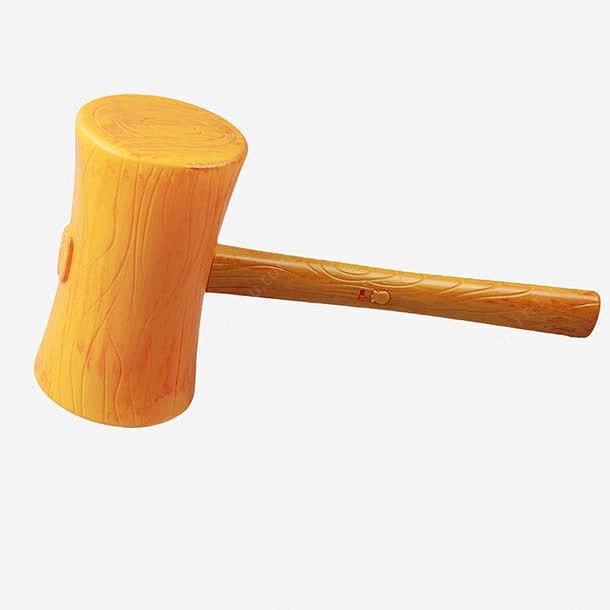 木锤子png免抠素材_新图网 https://ixintu.com 木 锤子 黄色 木纹 木锤 锤子