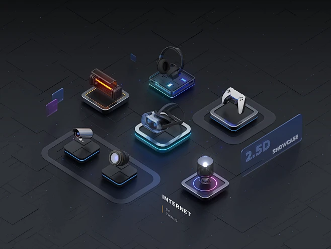 2.5D Business&Technology Icons 2.5d 3d ae animation design ui ...