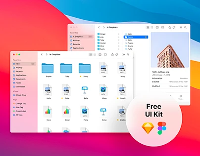 Free Mac OS 11 UI Kit (Big Sur) : MacOS 11 Big Sur Free UI KitSketch ...