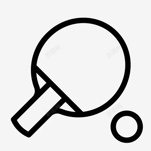 乒乓球球拍爱好和兴趣图标 平面电商 创意素材-花瓣网