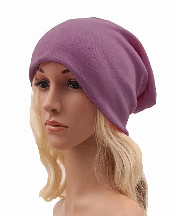 Unisex Men & Women Slouchy Cotton Beanie Soft Sleep Cap Skullcap for ...