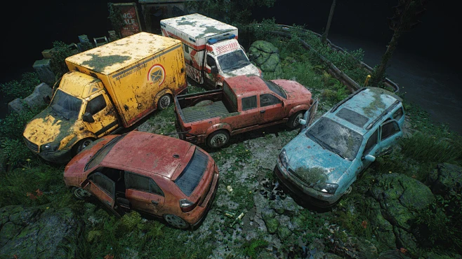 Post Apocalyptic Ambulance - Unreal Engine 5图片_4444项目 场景参考图片素材-花瓣网