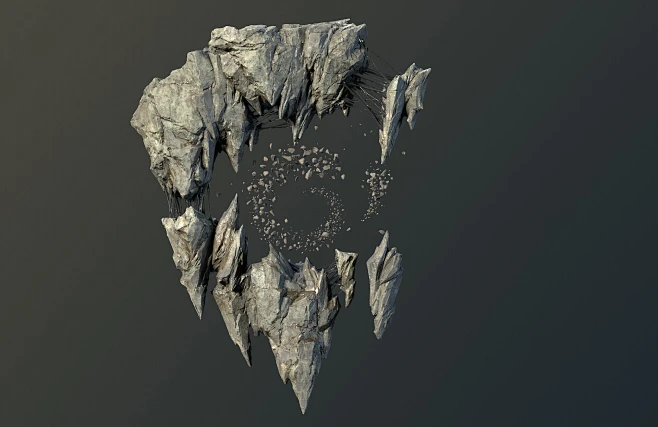 Zbrush rock-花瓣网