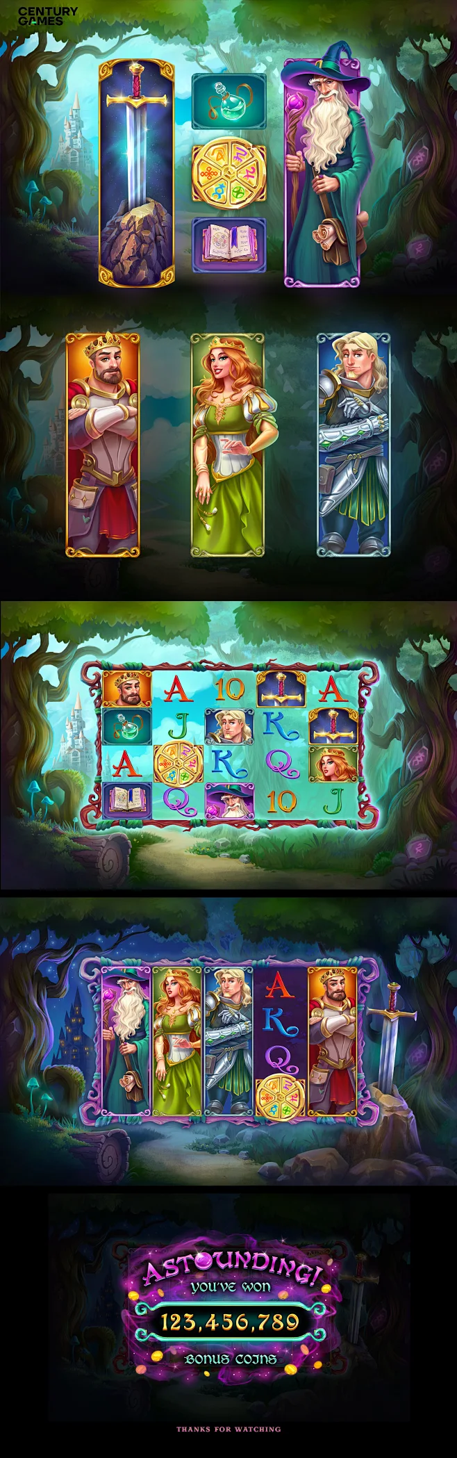 Behance 上的 Merlin - Slot Game-花瓣网