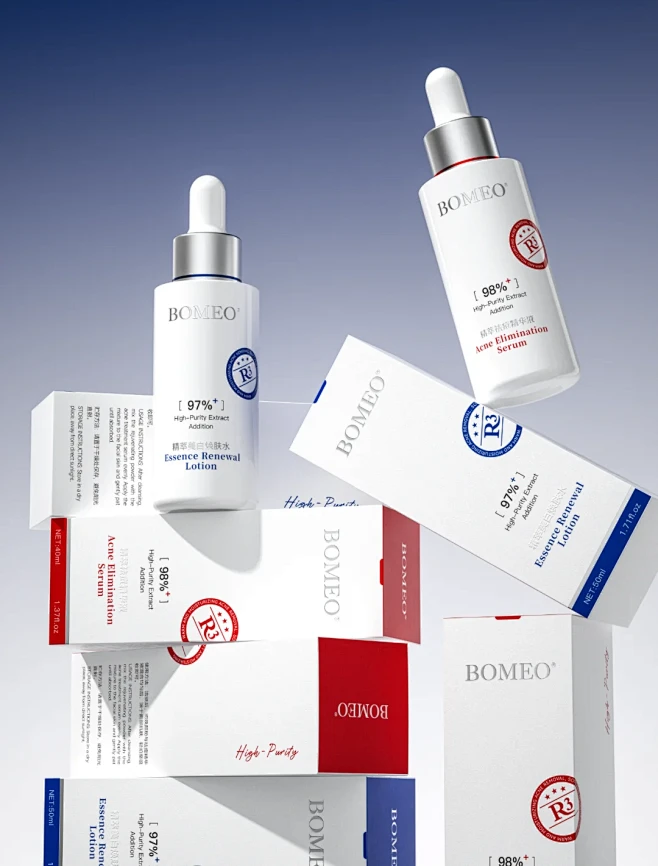 BOMEO | 简约医美风高端包装设计 - 小红书-花瓣网