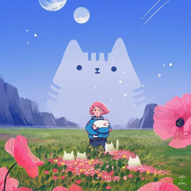 温暖治愈！愿大家都能有幸福陪伴 作者：Ellie | Visual artist -花瓣网