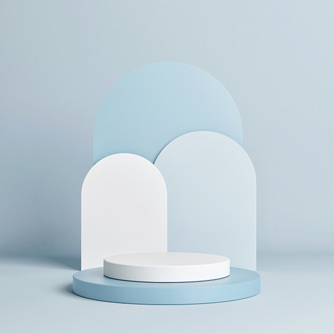 @--纯图-- C4D建模背景 场景图 舞台背景 氛围 蓝色背景 电商展台