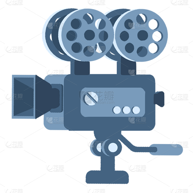 手绘-观影元素贴纸-放映机