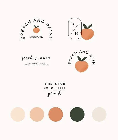 just peachy! logo designs and brand colors that are peach perfect-花瓣网