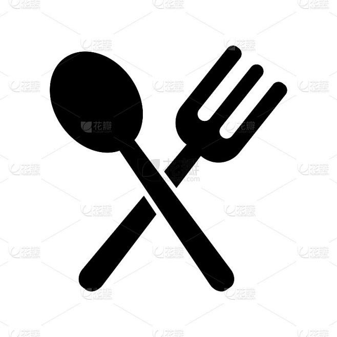 fork and spoon - restaurant icon vector design tem