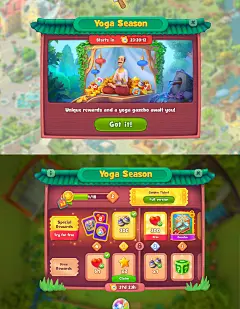 cartoon gardenscapes playrix UI user interface-花瓣网