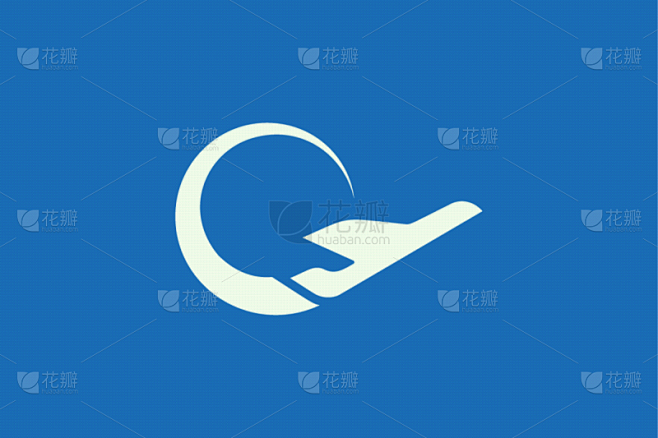 plane shape design minimalist and simple logo