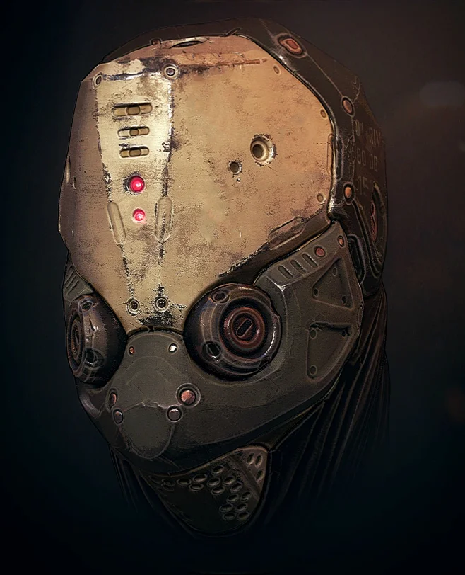Mech Head , Tris Baybayan : Mech head zbrush sculpt. Textured using ...