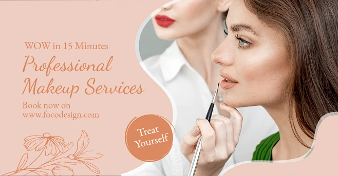 Professional Makeup Services Advertisement Ecommerce Banner素材-花瓣网