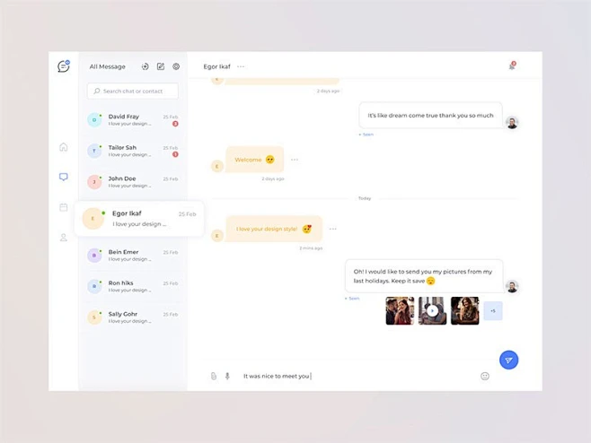 12款pc端聊天界面ui设计-花瓣网