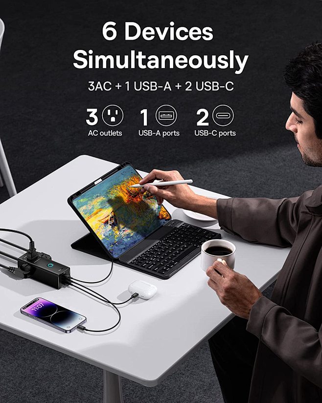 Amazon.com: Baseus USB-C Charger Power Strip - PowerCombo Pro 20W All ...