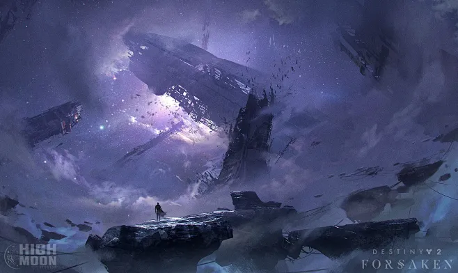 This may contain: a sci - fi space station in the middle of nowhere-花瓣网