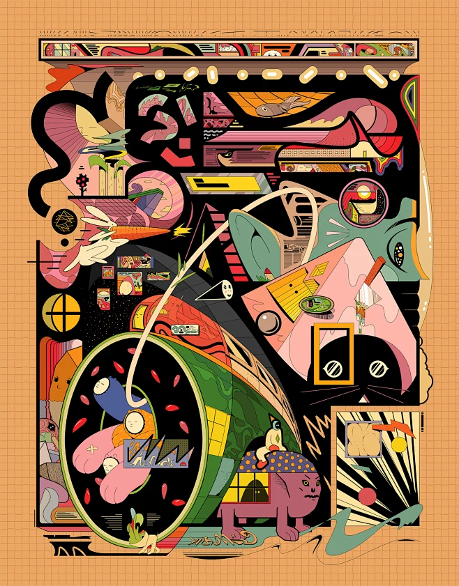 personal project Character design Drawing poster art surreal flat ...