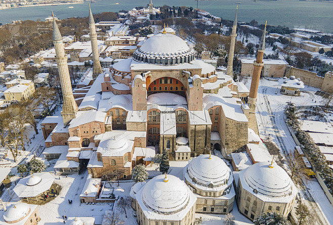 位于土耳其伊斯坦布尔的圣索菲亚大教堂