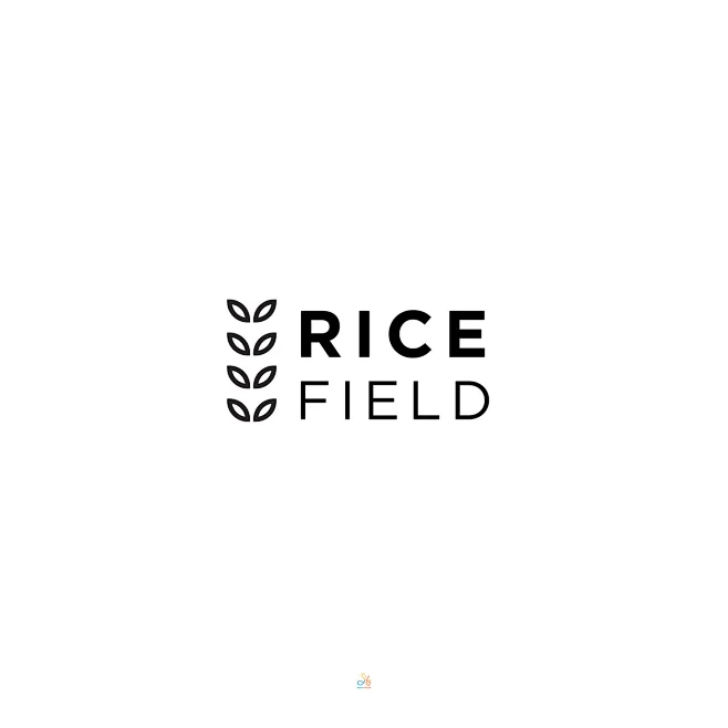 Rice field logo farmers market shop village farming company industry-花瓣网