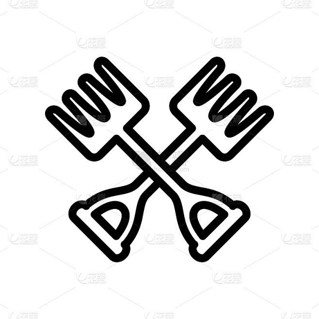 garden fork icon vector design trendy