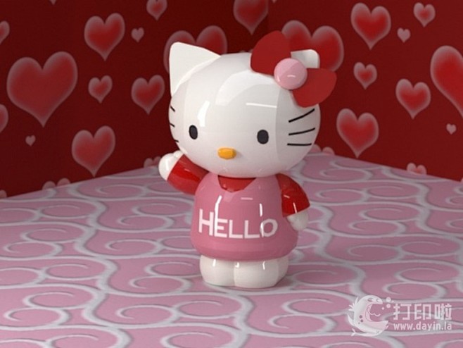 Hello Kitty : 打印啦是国内最大的3D打印模型素材库，为3D打印机用户提供最新最全的3D打印STL模型下载，并提供3D模型上传 ...