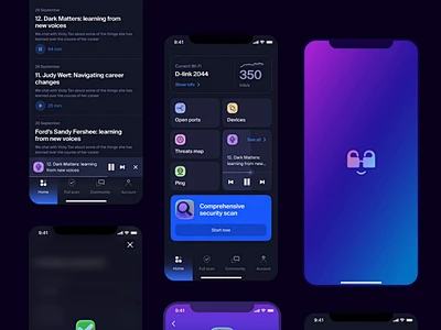 Cyber security app after android animation dark effects interaction ios ...
