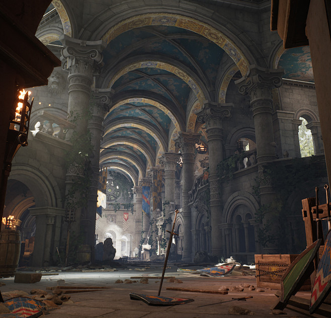 For Honor-Fan Art, Hyun Gu Oh : For Honor - Cathedral Map It was inspired by honor. Fan artwork.
