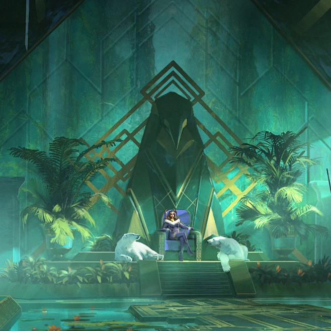 Throne Room, Dean Ilango : Throne Room by Dean Ilango on ArtStation.-花瓣网