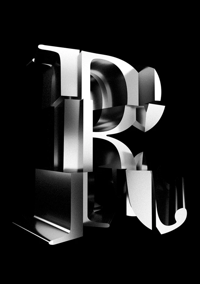 Cubist typography : Typography based on cubist theory.-花瓣网