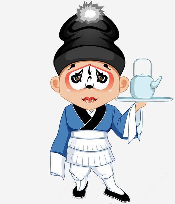 京剧店小二卡通q版png免抠素材_新图网 https://ixintu.com 京剧 店小二 卡通