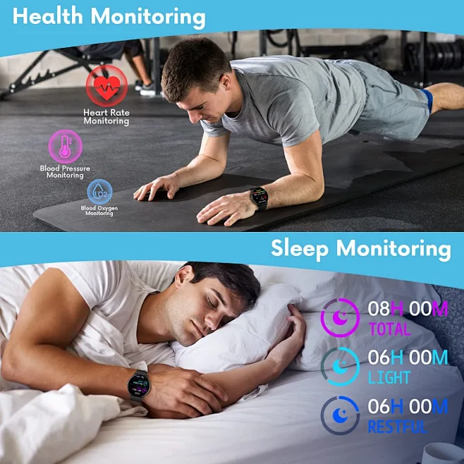 Amazon.com: TAOPON Smart Watches for Android iOS Phones IP67 Waterproof ...