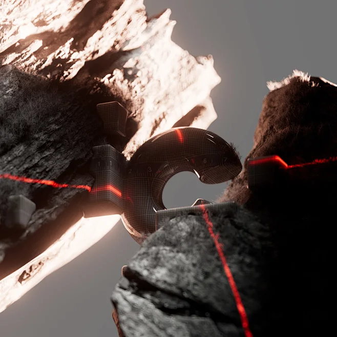 3D abstract cinema 4d creative Digital Art houdini ILLUSTRATION laser ...