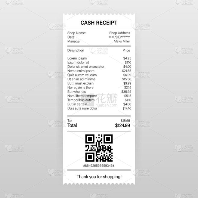 收据,纸,帐单,商务,平衡,模板,餐馆,三维图形,写实,付款