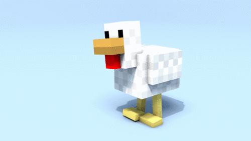 Minecraft Chicken Gif-花瓣网
