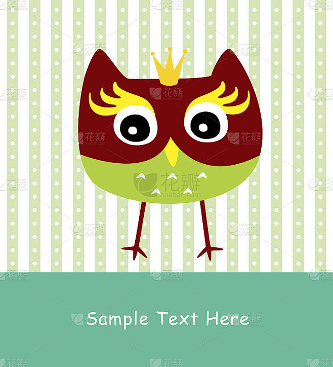 cute owl prince greeting card