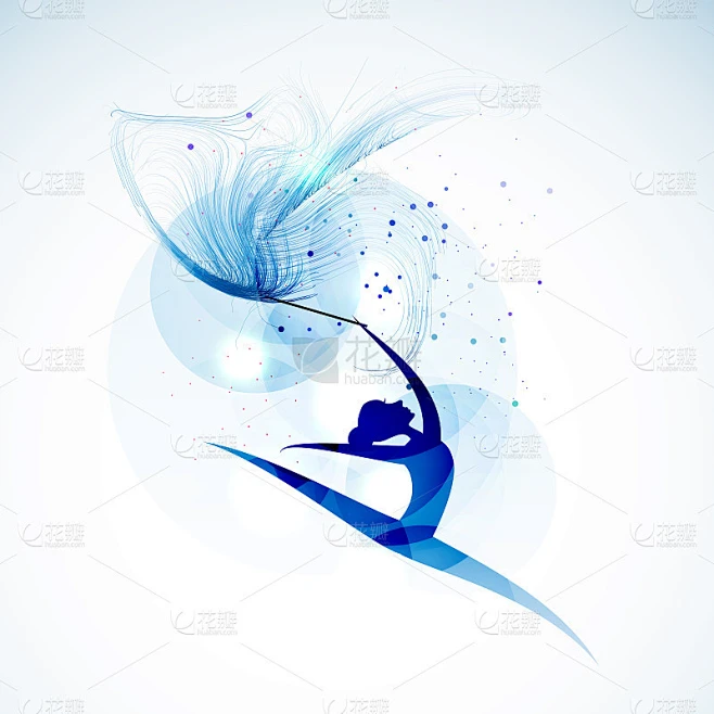 Vector illustration gymnast girls force. Abstract 素材-花瓣网