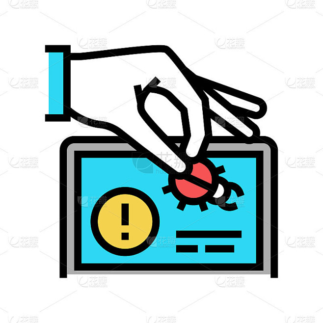 调试修正彩色图标矢量图