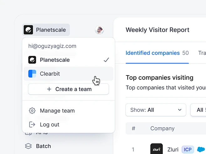 New Dashboard UI for Grow analytics clearbit dashboard dropdown light mode dashboard light mode ...