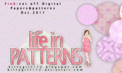 New Pink Patterns 印花 浅紫-花瓣网