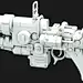 A small submachine gun with underbarrel railgun and cloaking device ...