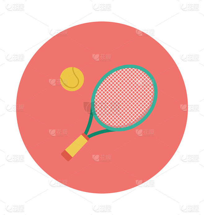 网球彩色的矢量图标