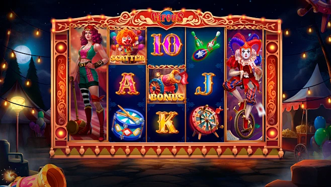 Casino Game slot Slots Game iGaming Game Art game design Circus gods ...