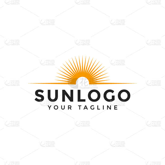 abstract sun logo design template素材-花瓣网