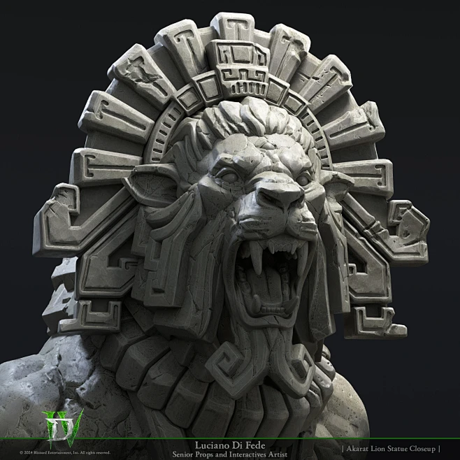 Diablo IV - Vessel Of Hatred | Akarat Lion Form - Statue Asset-花瓣网