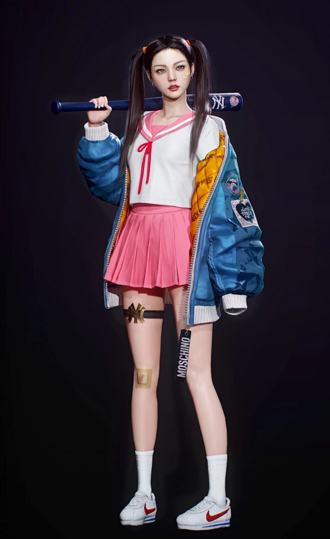 绫波丽与杰尼龟T恤 我直呼好家伙！ 韩国3D设计师 Eunji Lee 作品欣赏 66P-CG角色-微元素 - Element3ds.com!-花瓣网