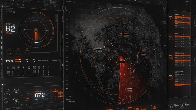 FUI futuristic HUD hud design screen graphics UI
