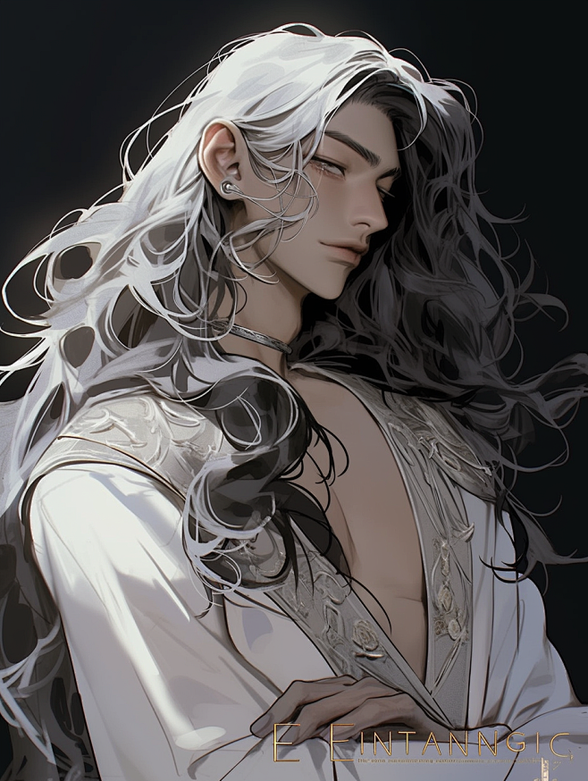 Gadal_charming_young_boy_with_angles_wings_long_silver_shiny_ha ...