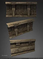Temple Trim Piece 3D by ZackF-花瓣网